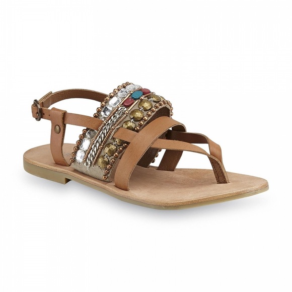 Diba | Shoes | Diba Boho Embellished Leather Sandals | Poshmark
